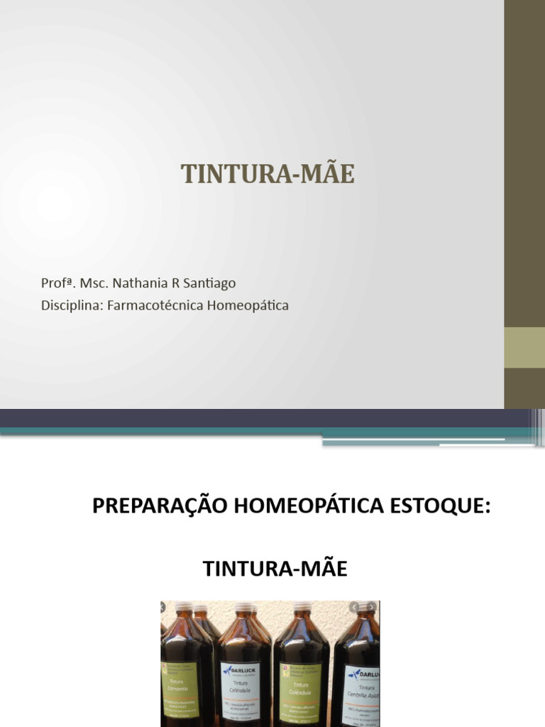 Tintura Mãe | PDF