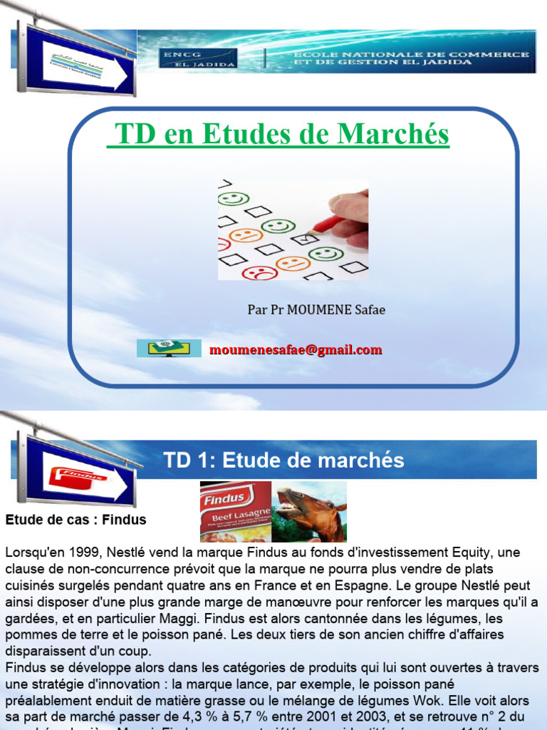 TD Étude de Marché | PDF