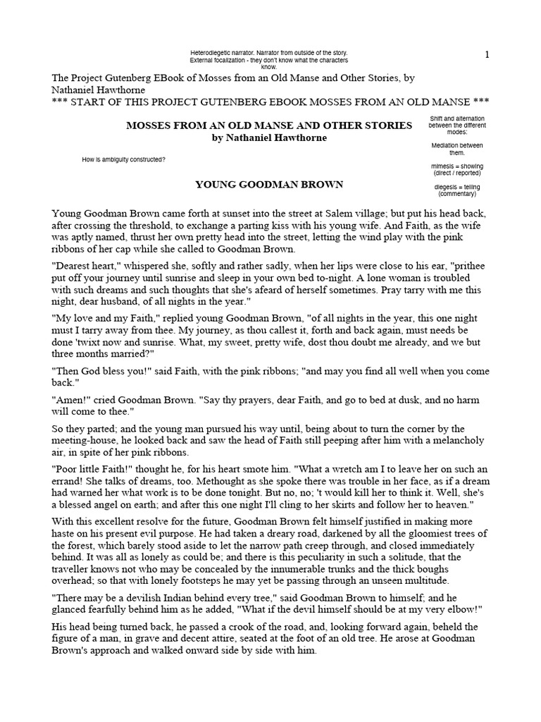 7 Nathaniel Hawthorne Young Goodman Brown 1835 | PDF