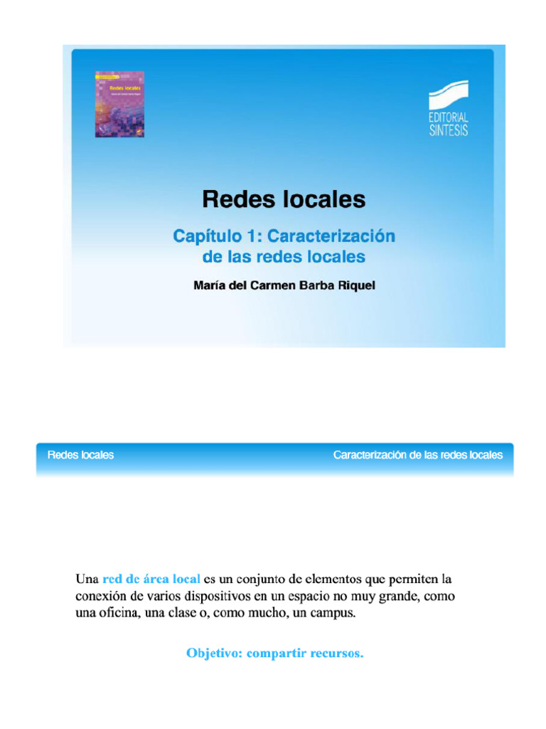 Tema 1 - Caracterización de Las Redes Locales | PDF