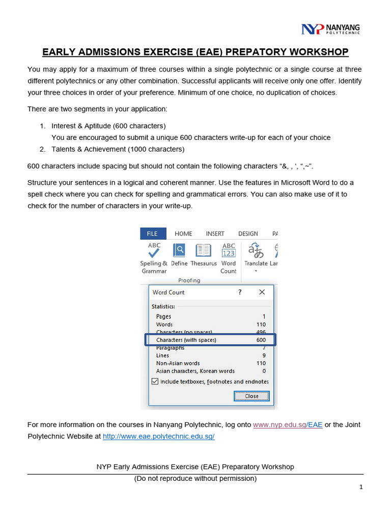 EAE Prep Workshop Worksheet 2023 | PDF