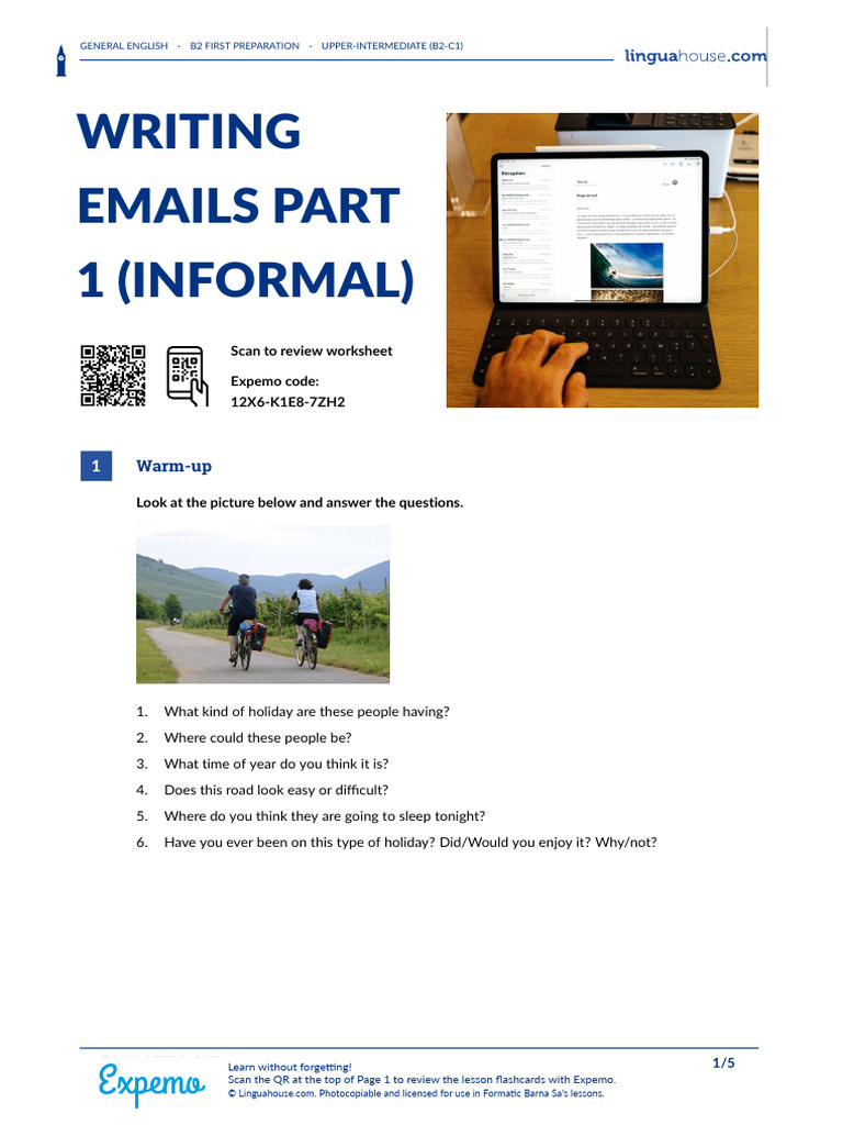Writing Emails Part 1 Informal British English Teacher | PDF