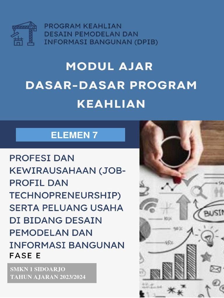 MODUL AJAR DPK (Elemen 7) - Job Profile Dan Technopreneurship Di Bidang DPIB | PDF | Seni | Komputer