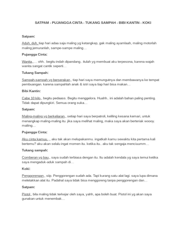 Puisi Berantai 5 Orang Terbaru | PDF | Seni