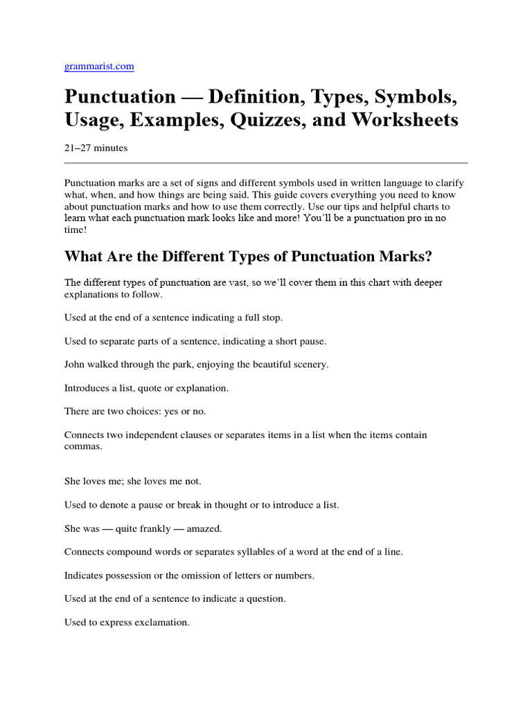 Punctuation | Download Free PDF | Punctuation | Bracket