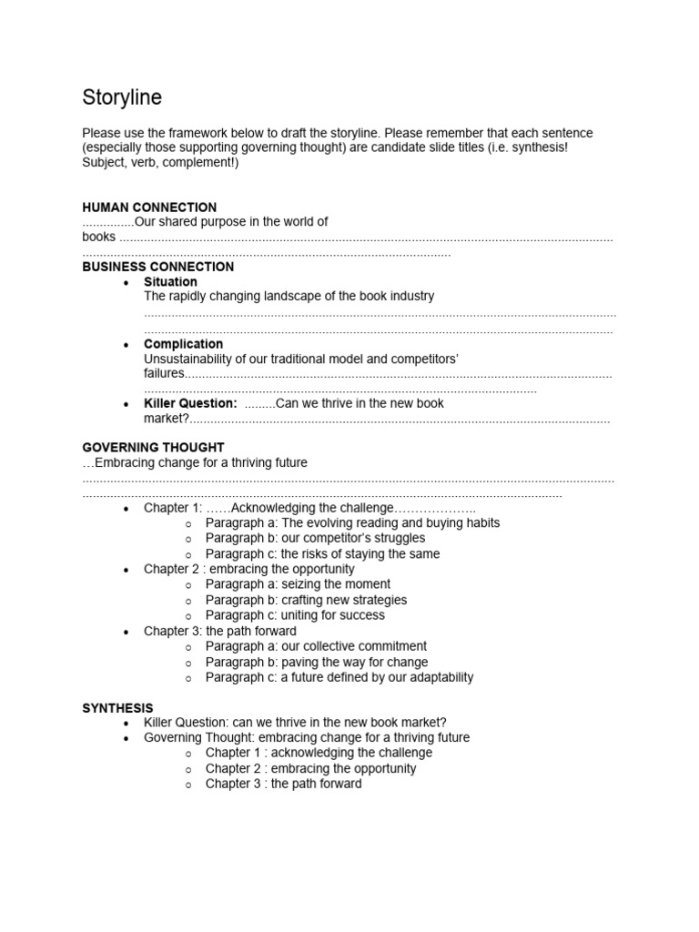 Storyline Framework | PDF