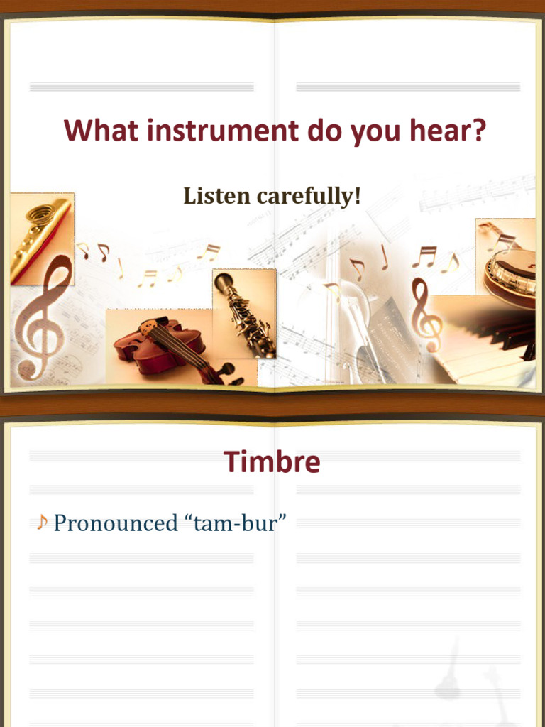 Timbre Lesson Plan Powerpoint Music Appreciation | PDF