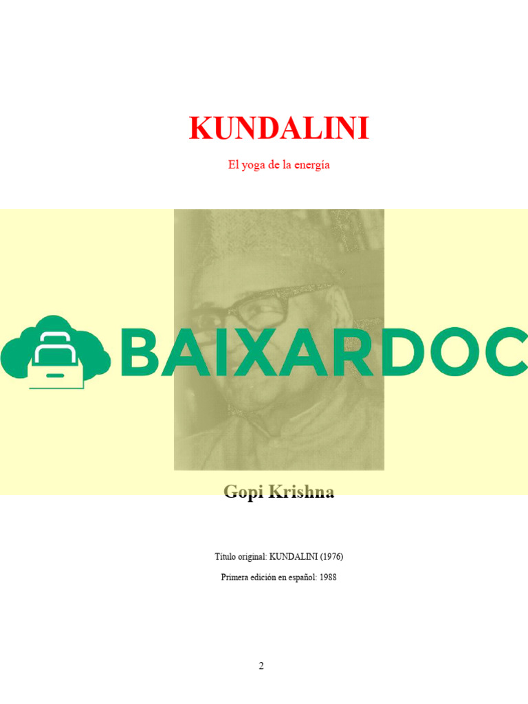 Gopi Krishna Kundalini El Yoga de La Energia | PDF Gopi Krishna Kundalini El Yoga de La Energia | PDF
