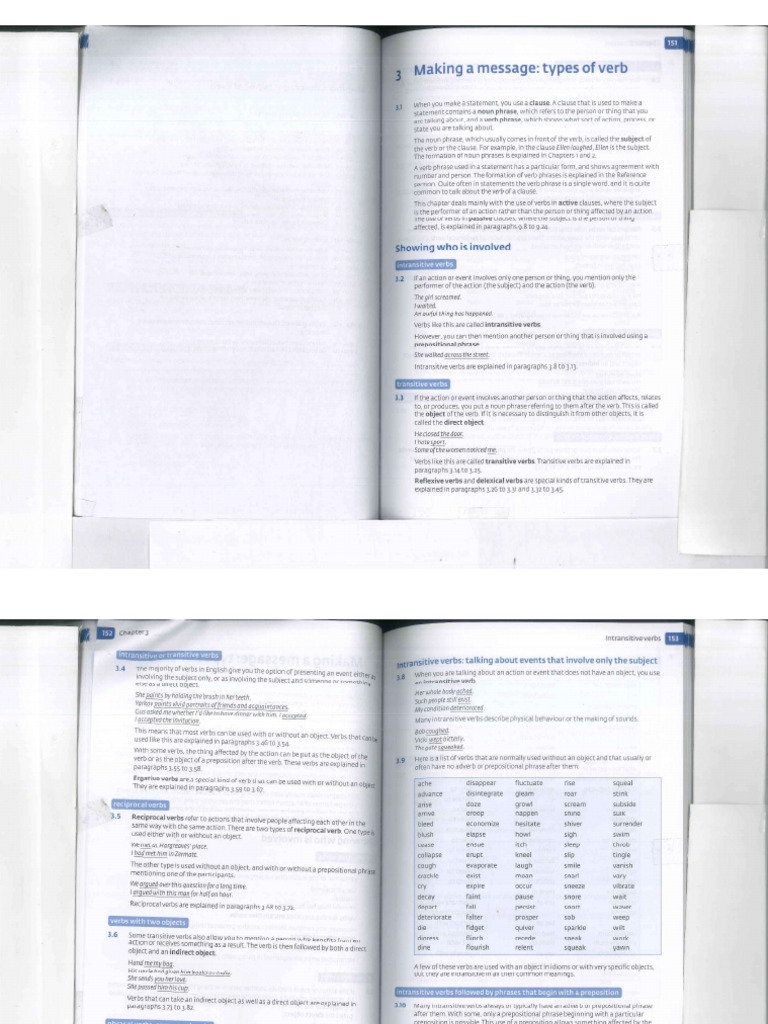 Collins English Grammar - Chapter 3 Types of Verb | PDF