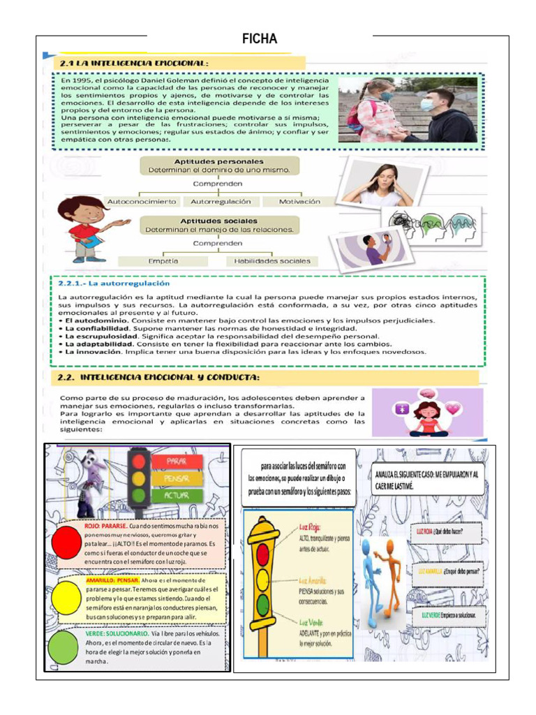 Ficha de Inteligencia Emocional DPCC 4° | PDF