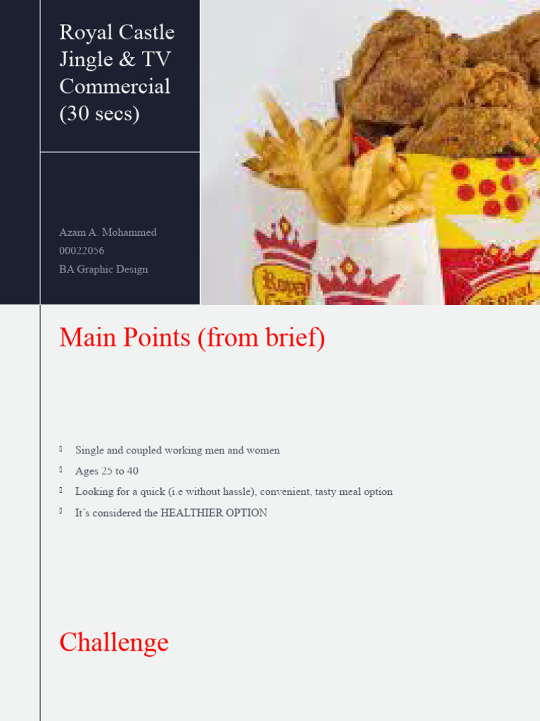 Assignment For Copywriting Class - TV Ad and Jingle | PDF