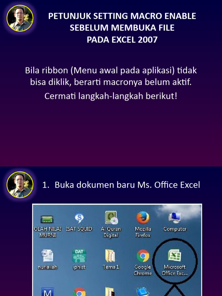 Cara Mengaktifkan Macro Enable Sebelum Membuka File | PDF