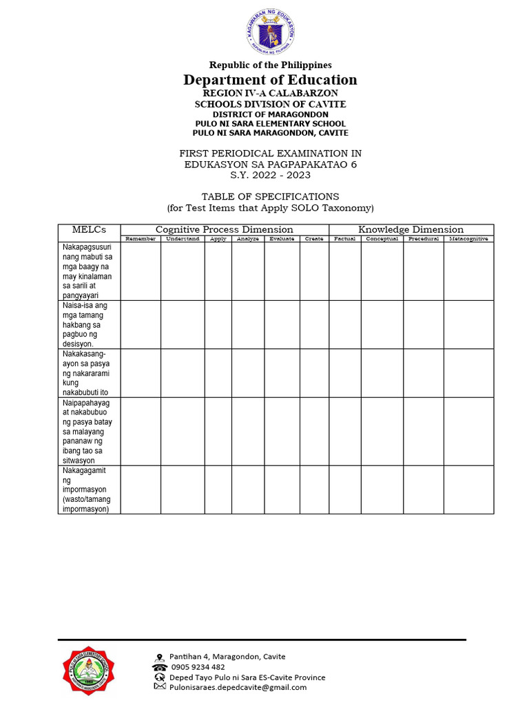 Esp 6 With Tos | PDF