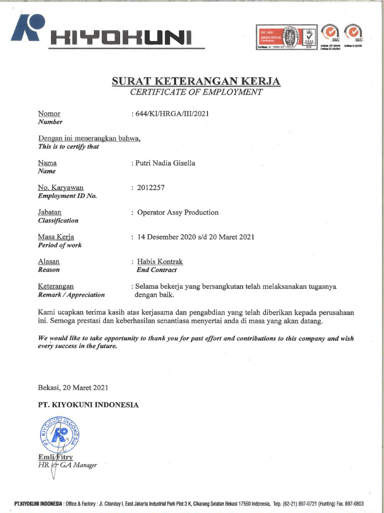 Paklaring Kiyo | PDF