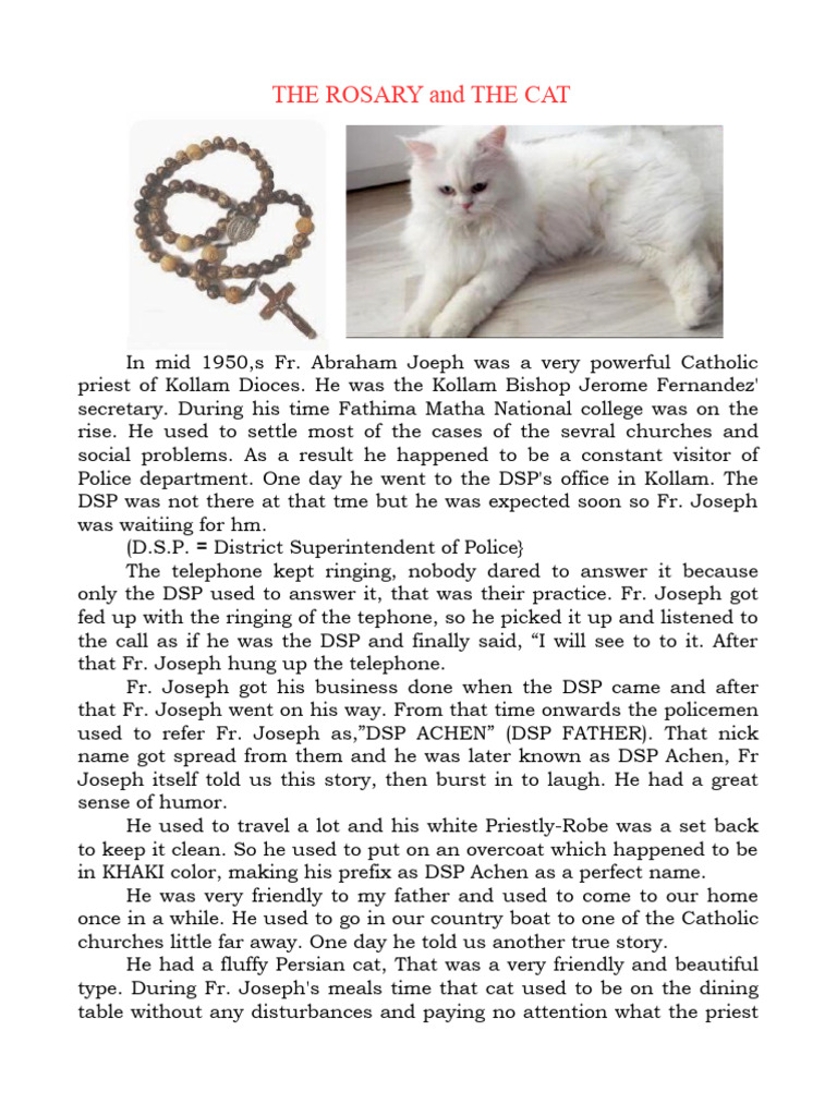 The Rosary and The Cat | PDF