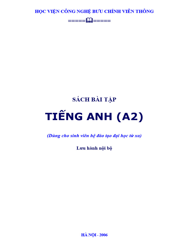 Sach Bai Tap Tieng Anh A2 | PDF