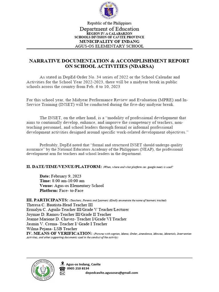 Lac Accomplishment Report | PDF