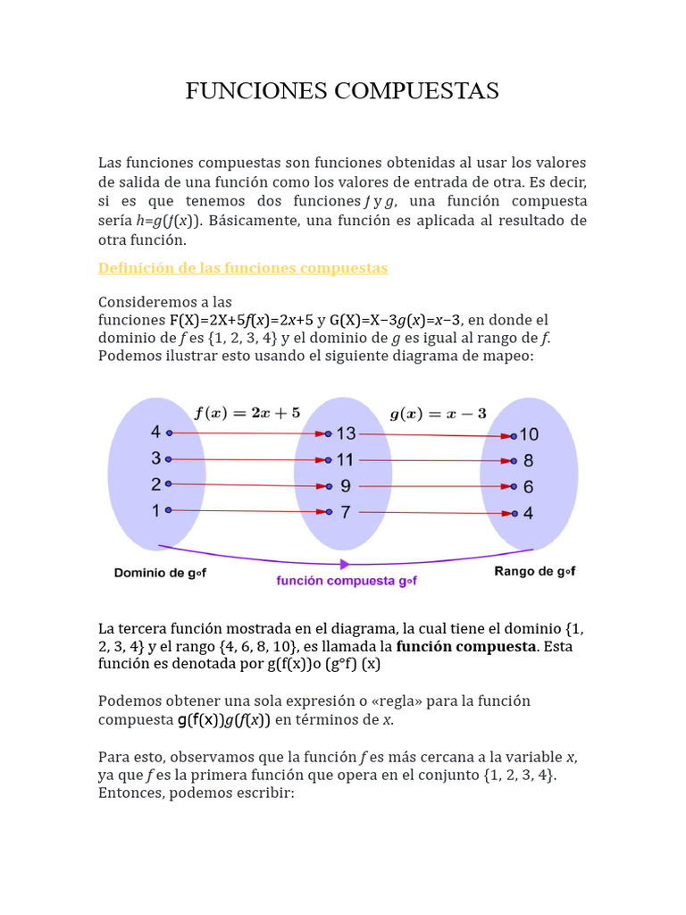 Funciones Compuestas | PDF