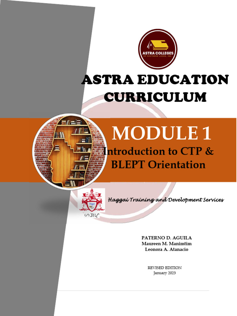 Module 1 - Introduction To CTP & Blept Orientation | PDF