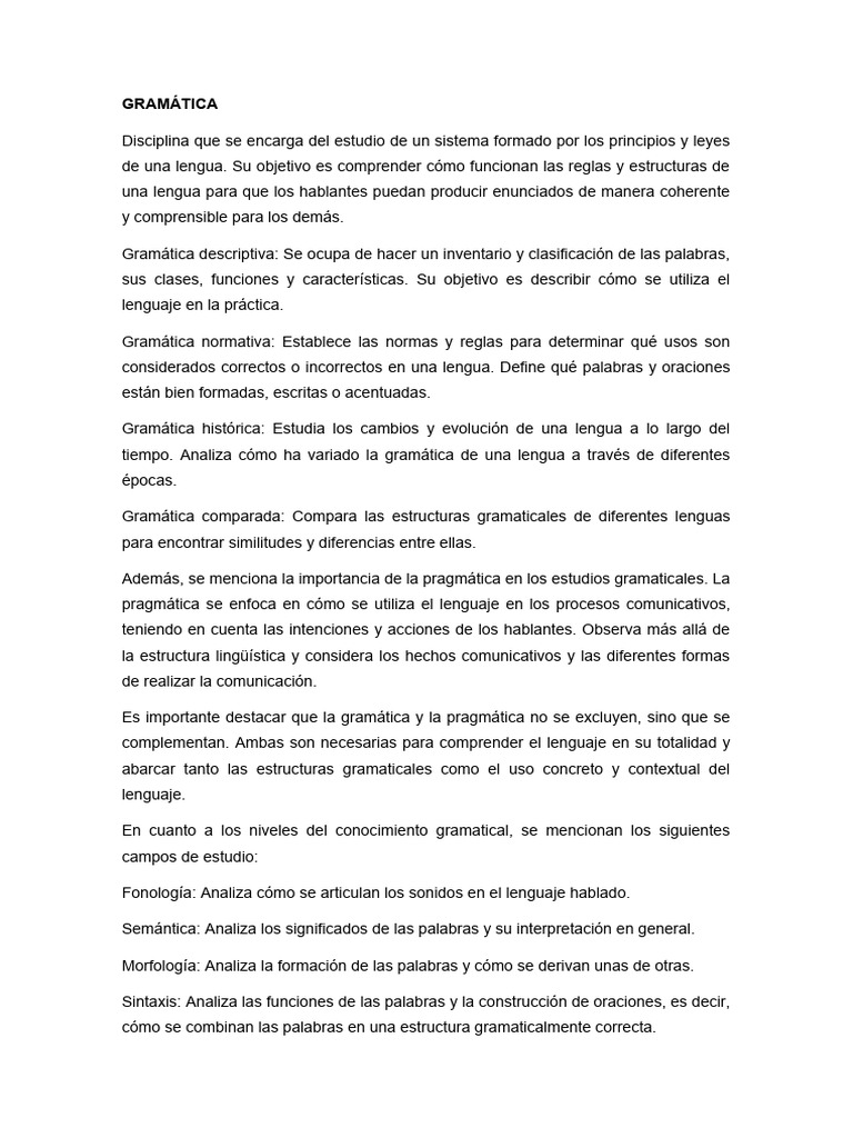 GRAMÁTICA | PDF
