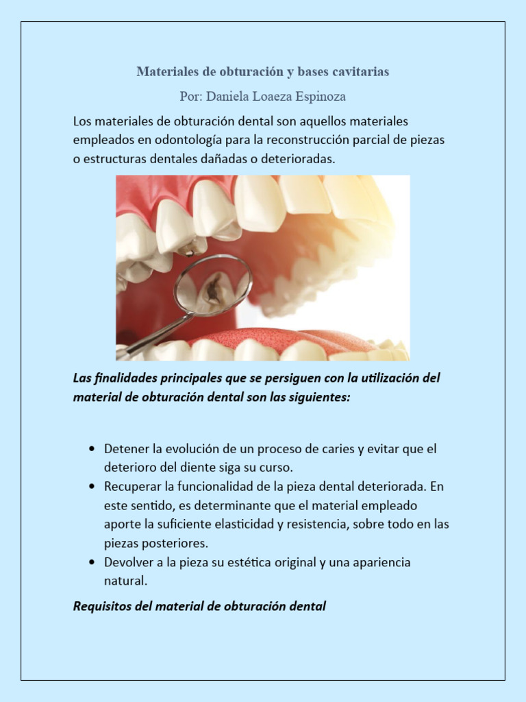 Materiales de Curacion y o Temporales | PDF