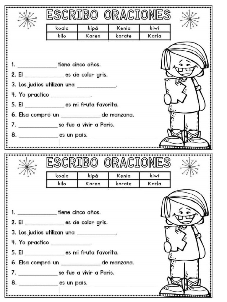 Completa Oraciones | PDF