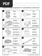 Isulat Ang Pangalan NG Larawan Worksheets | PDF