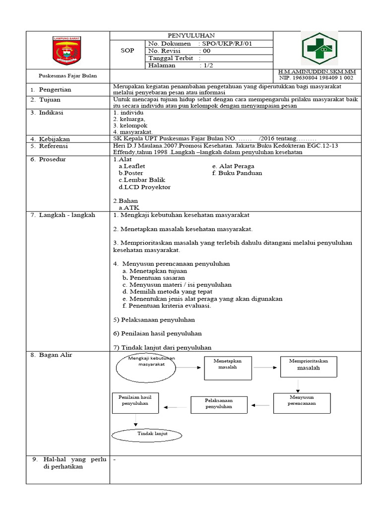 SOP Penyuluhan (Repaired) | PDF