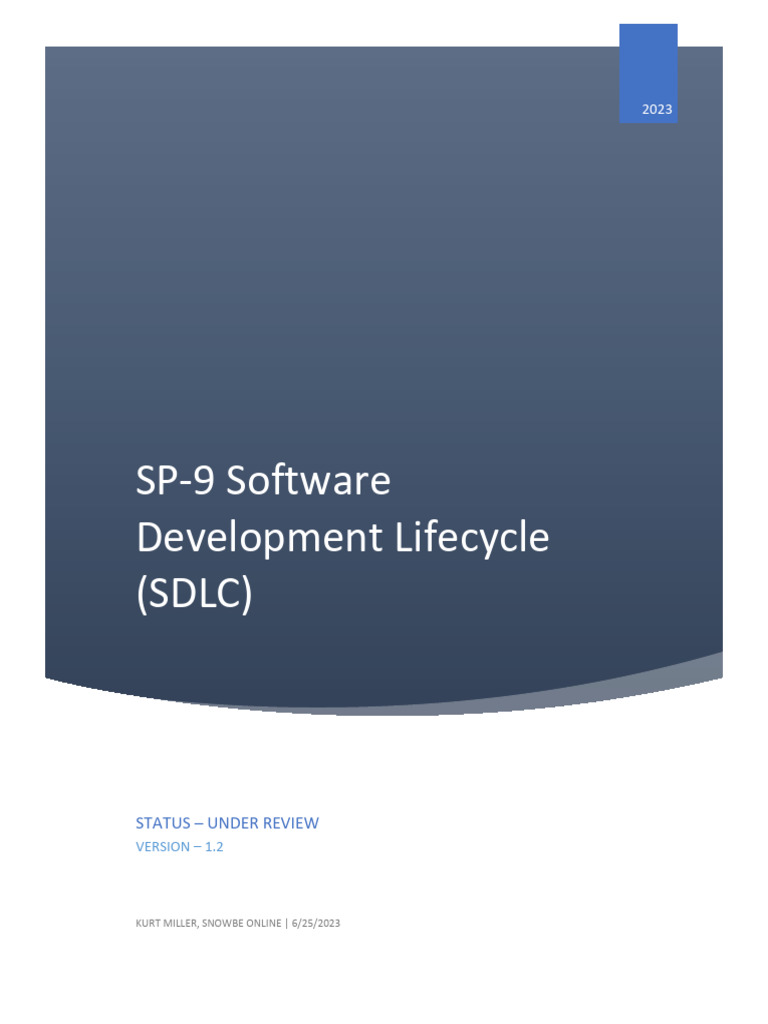 SDLC Policy | PDF | Software Testing | Computer Engineering