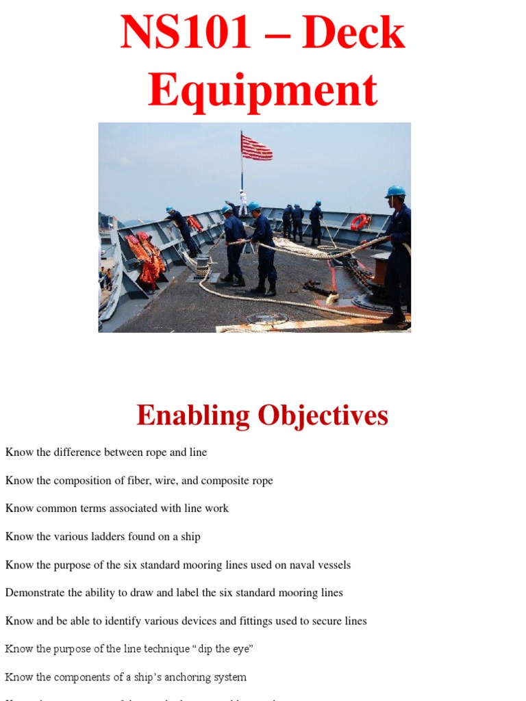 CH2 Deck Equipment | PDF | Rope | Watercraft