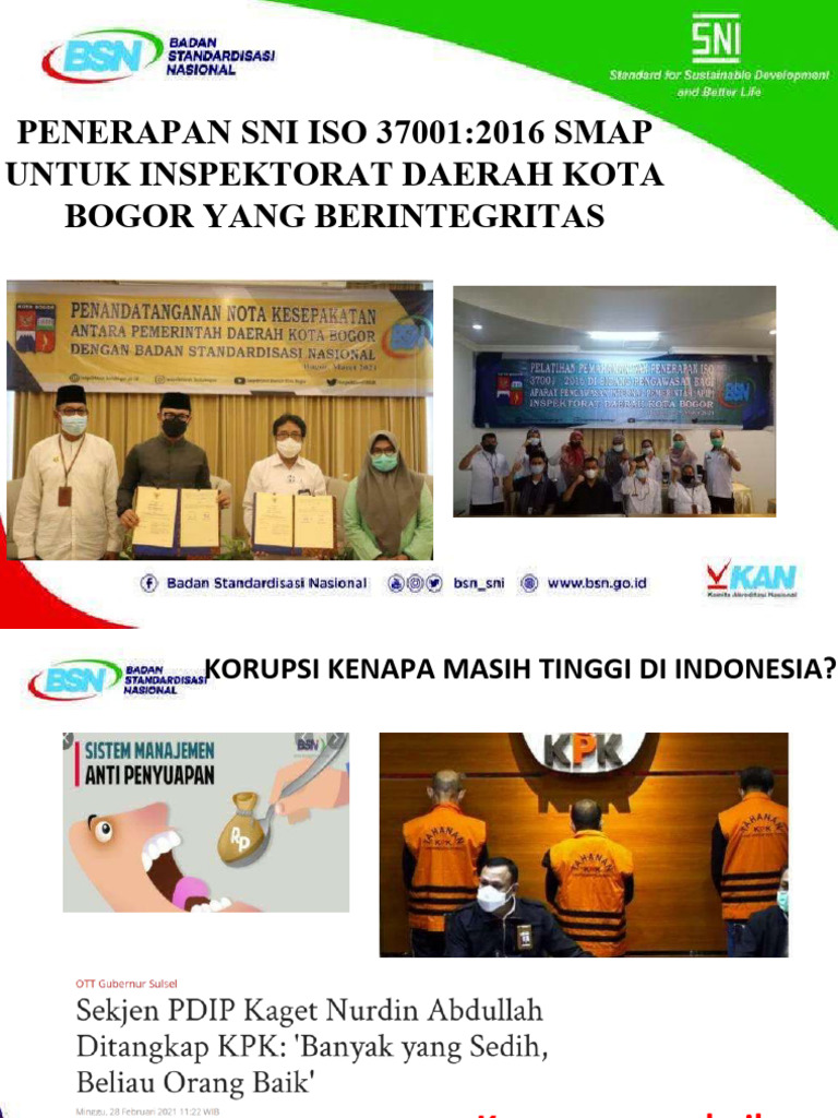 Penerapan SNI ISO 37001 SMAP Itda Bogor (BSN 31 Mei 2021) | PDF | Komputer