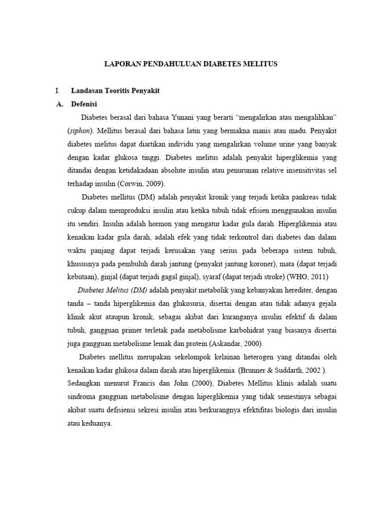 LP DM. Asuhan-Keperawatan-Diabetes-Melitus-Nanda-Noc-Nic | PDF