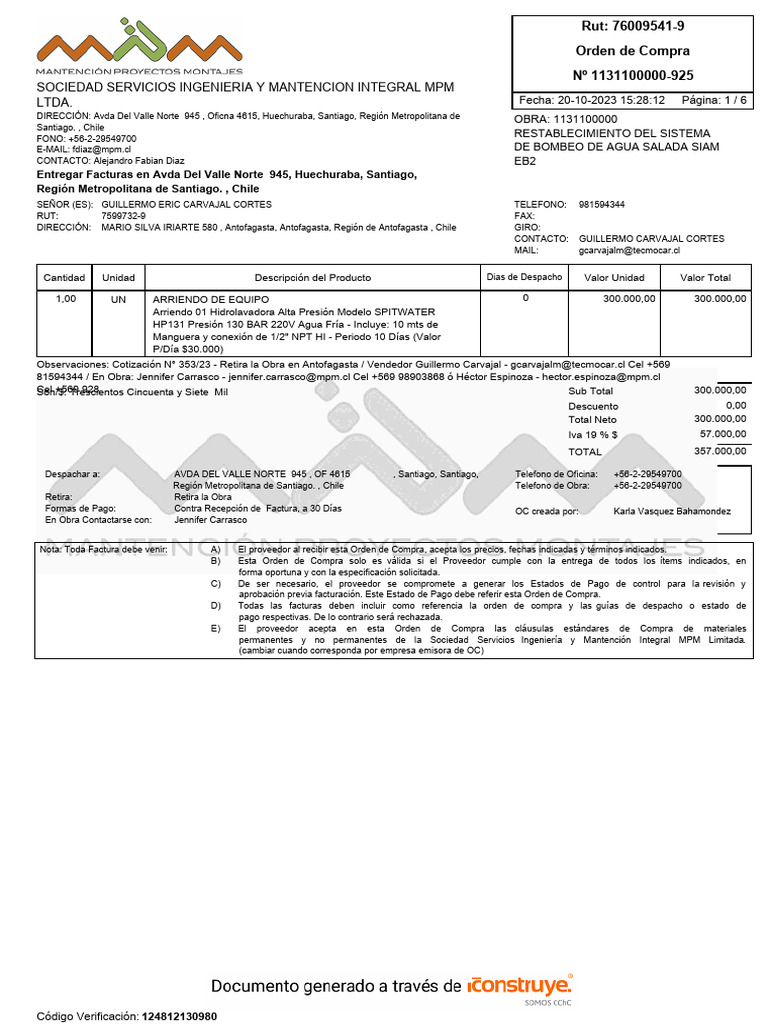 Oc 1131100000-925 Guillermo Carvajal | PDF