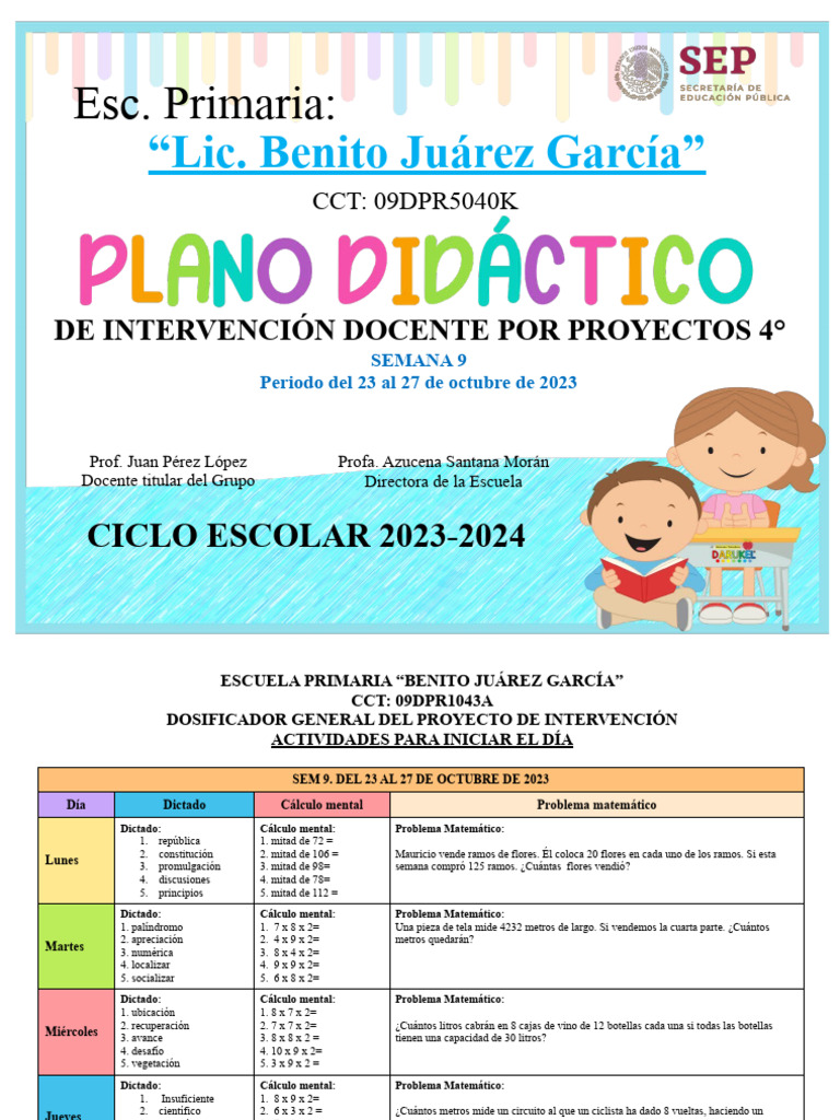 4° Sem9 Word Planeación Proyectos Darukel 23-24 | PDF