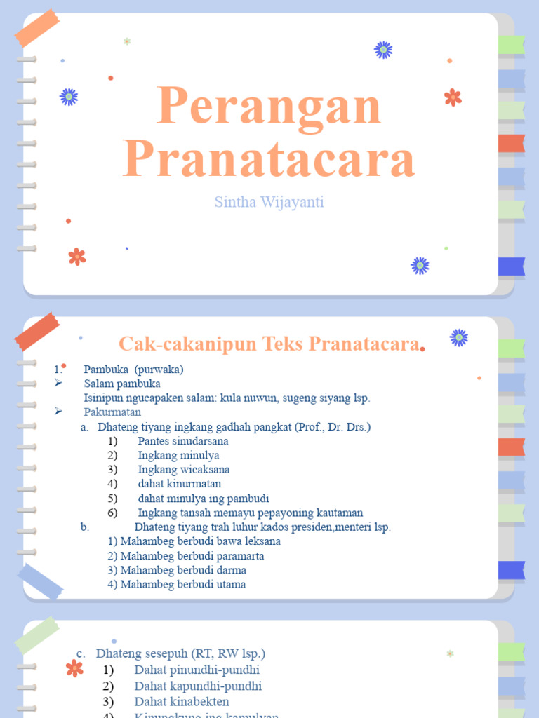 6 Perangan Pranatacara | PDF