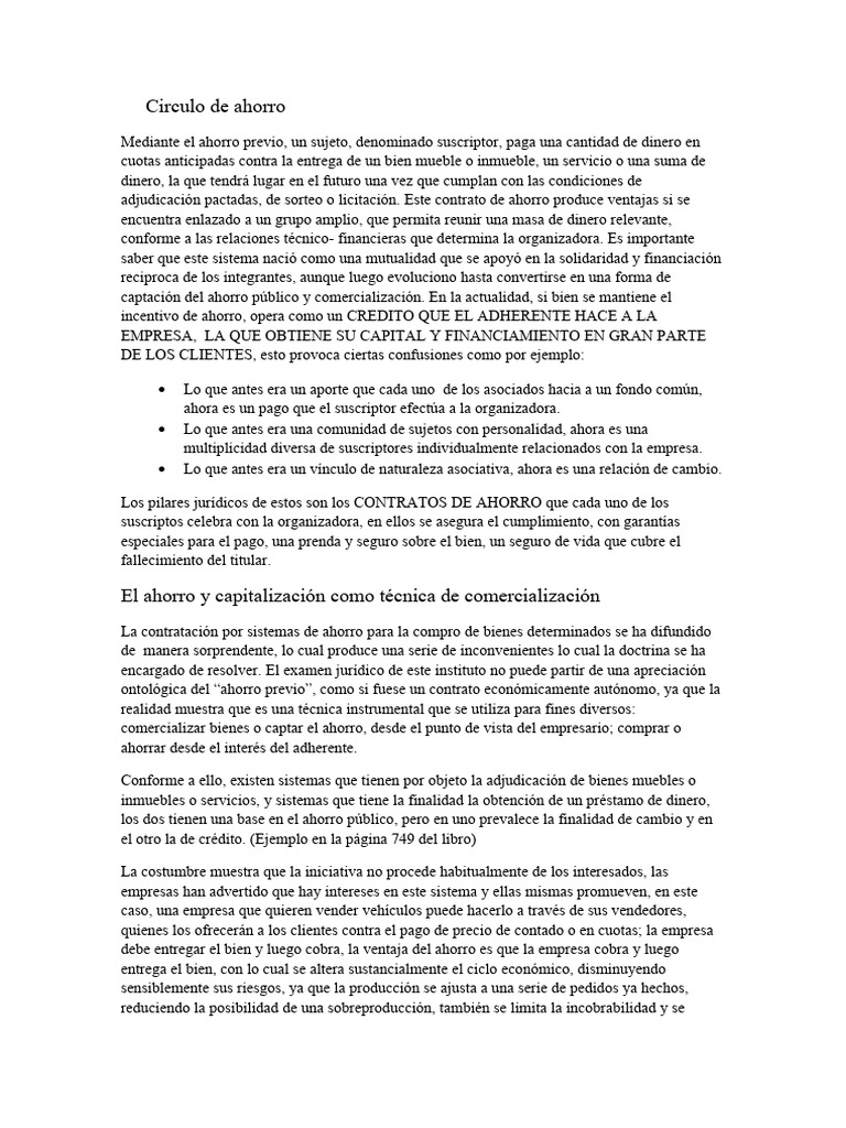 Circulo de Ahorro | PDF