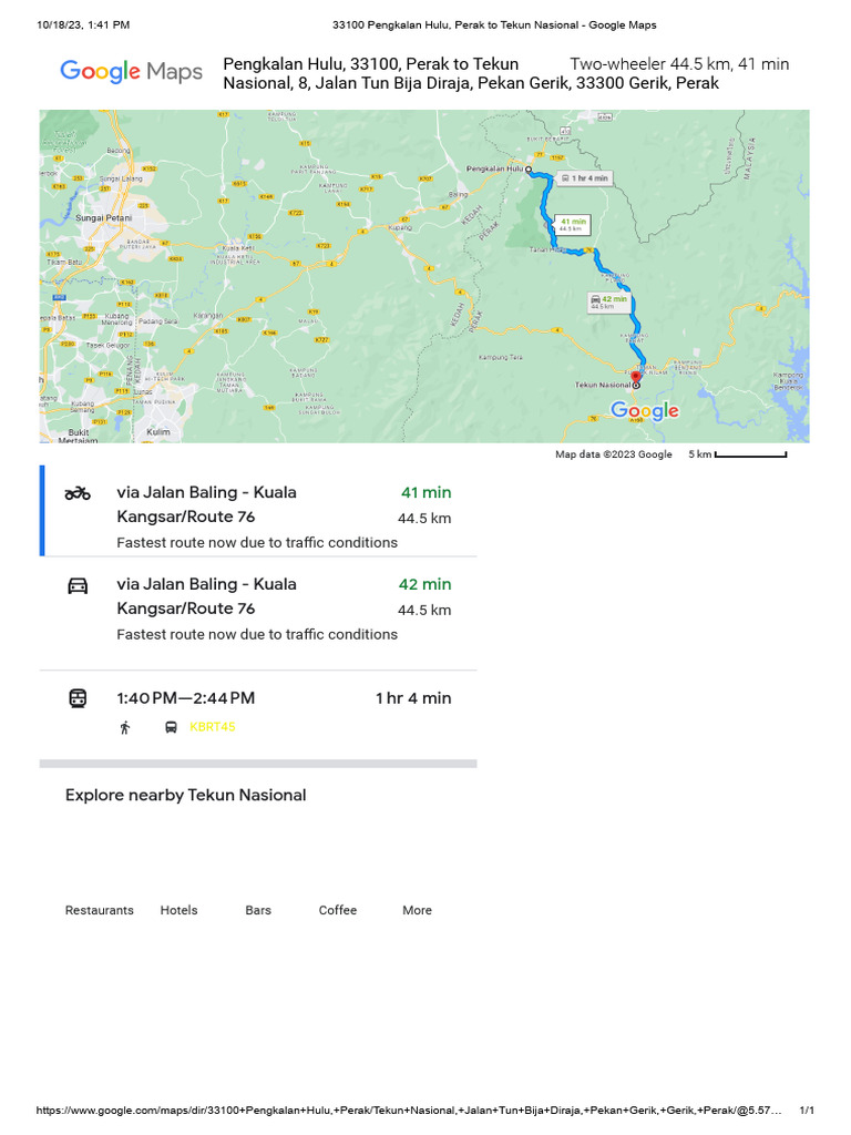Map Hulu Perak | PDF