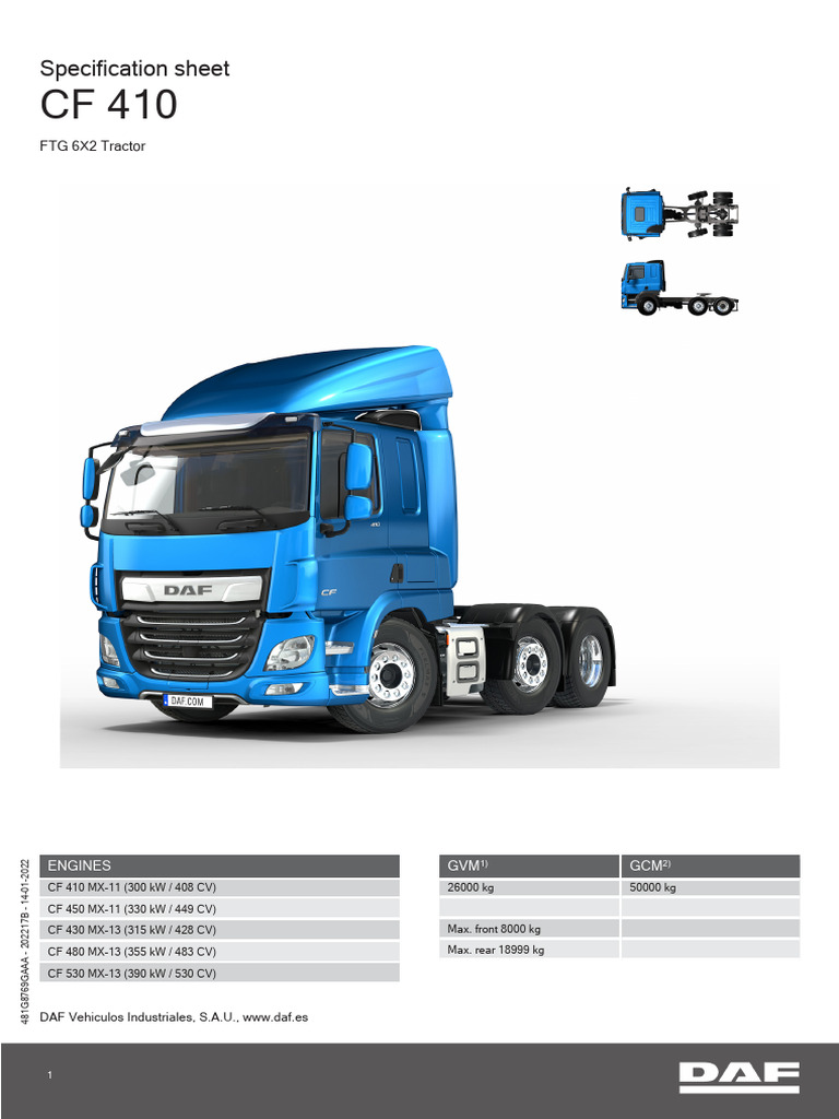 Daf CF 410 | PDF
