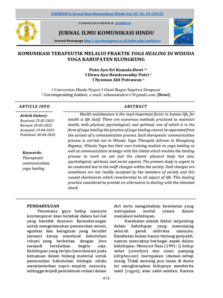 Putu Ayu Sri Kumala Dewi | PDF