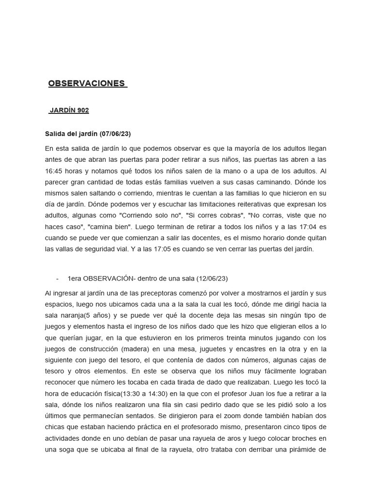 Observaciones | PDF