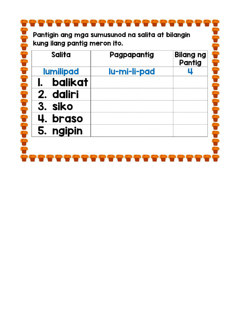 2 - Pagpapantig | PDF