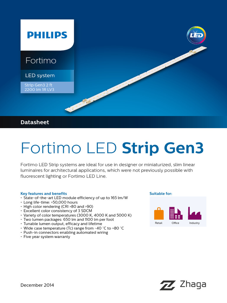 Fortimo LED Strip Gen3 2ft 2200lm 1R LV3 | PDF