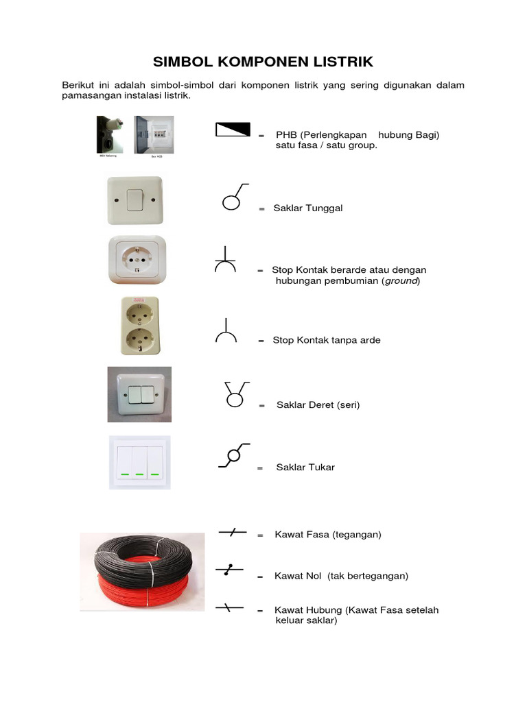 Simbol Komponen Listrik | PDF