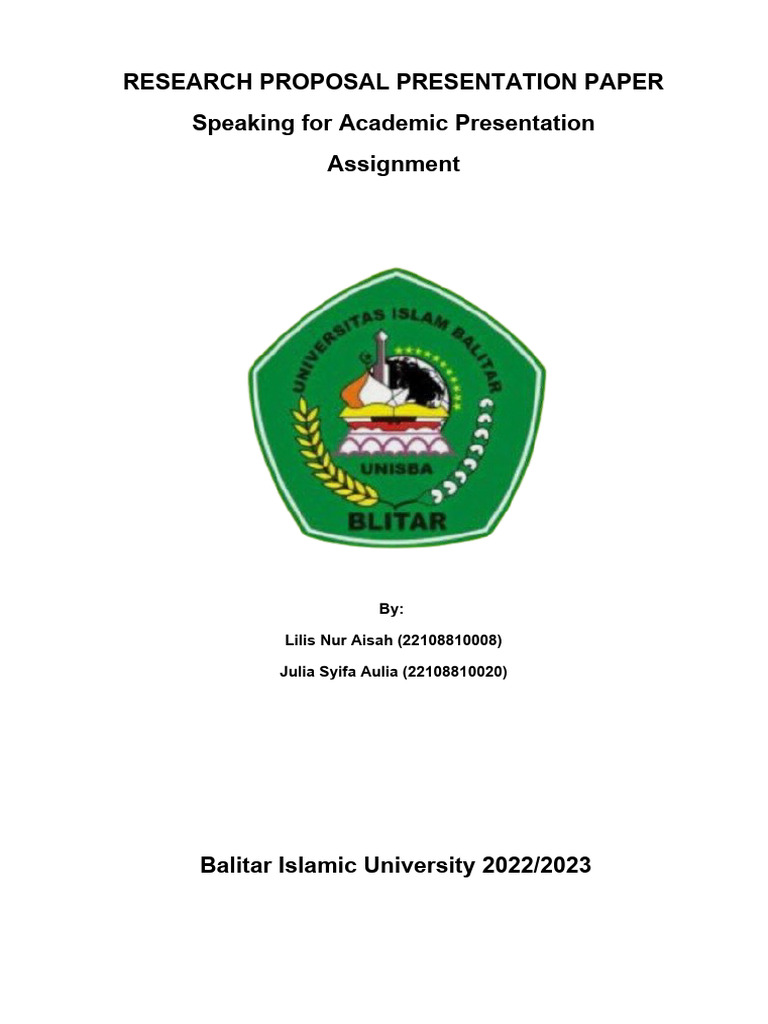 Research Proposal Presentation Paper | PDF | Methodology | Cognition Research Proposal Presentation Paper | PDF | Methodology | Cognition
