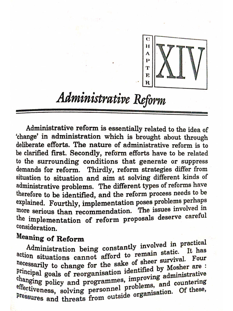 Administrative Reforms and Innovation | PDF