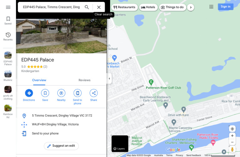 EDP445 Palace - Google Maps | PDF