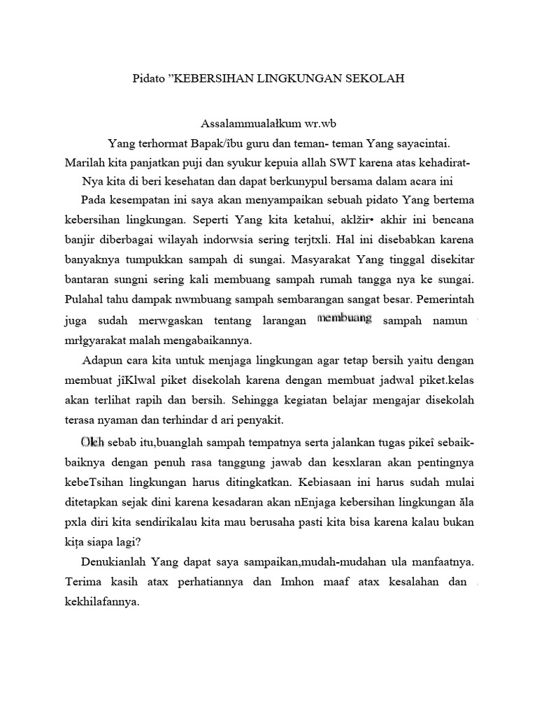 Dokumen Pidato Kelas 6 SD | PDF