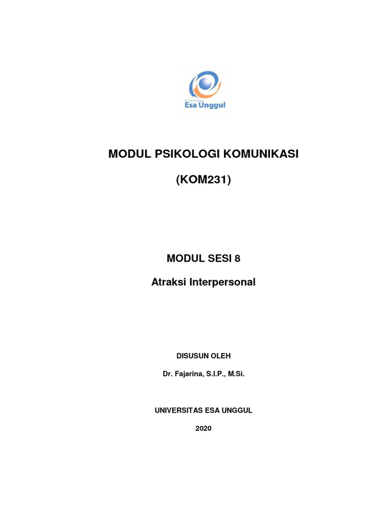 Modul Psikom Pertemuan 8 | PDF