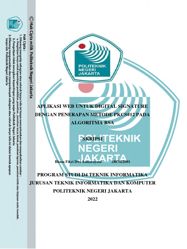 Aplikasi Web Untuk Digital Signature Dengan Penerapan Metode Pkcs#12 Pada Algoritma Rsa | PDF