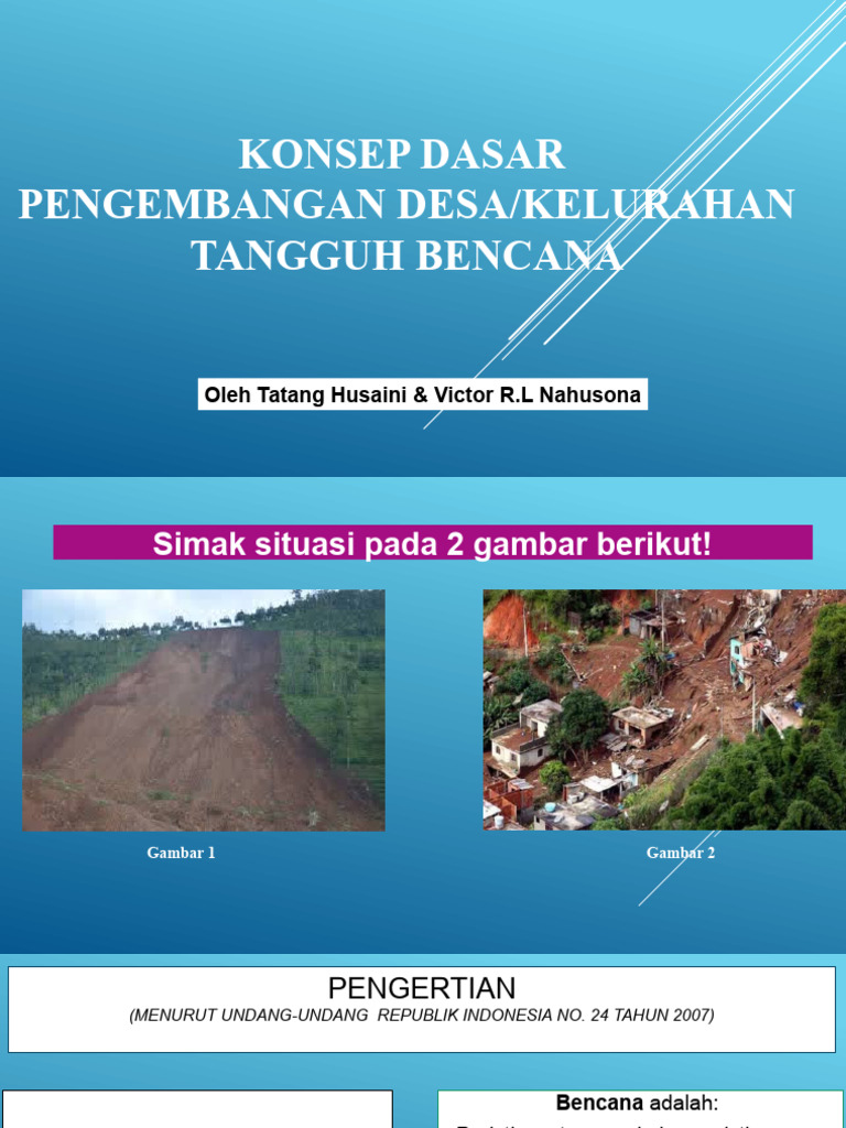 1 Presentasi Materi Konsep Dasar PB Untuk Desa Tangguh | PDF